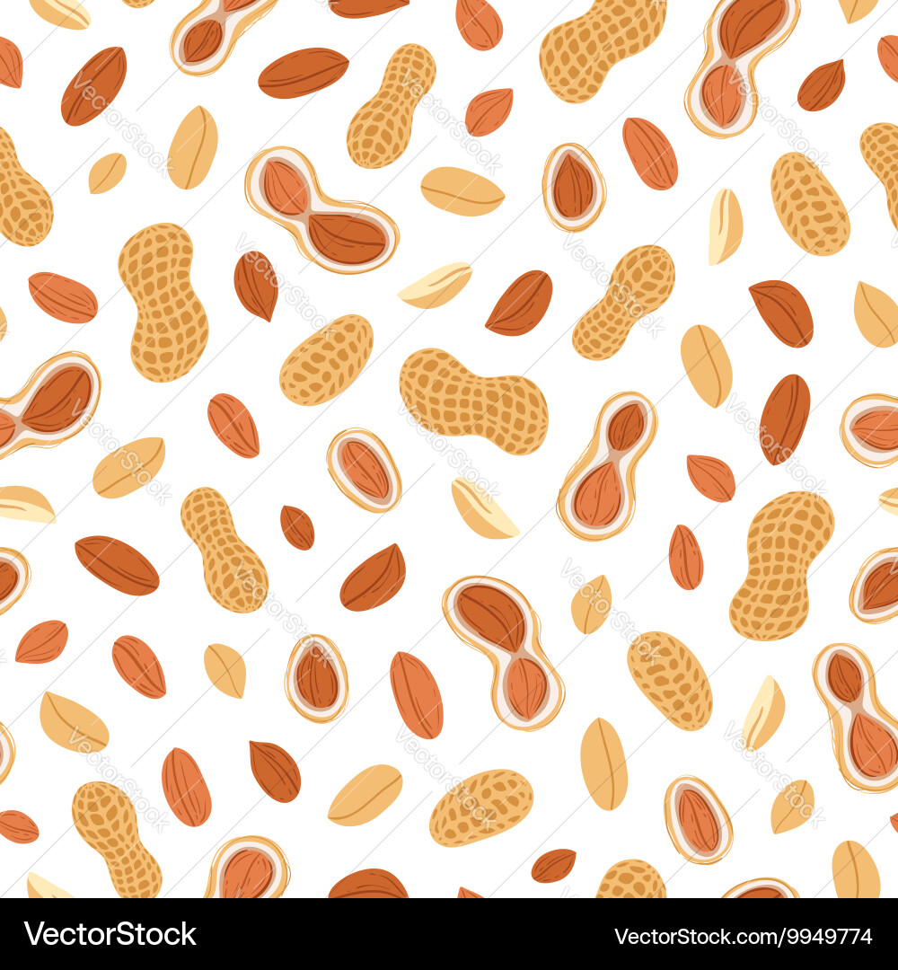 Peanuts seamless pattern Royalty Free Vector Image