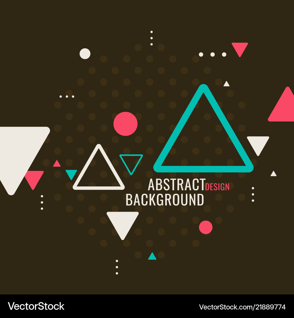 Retro abstract geometric background the poster Vector Image