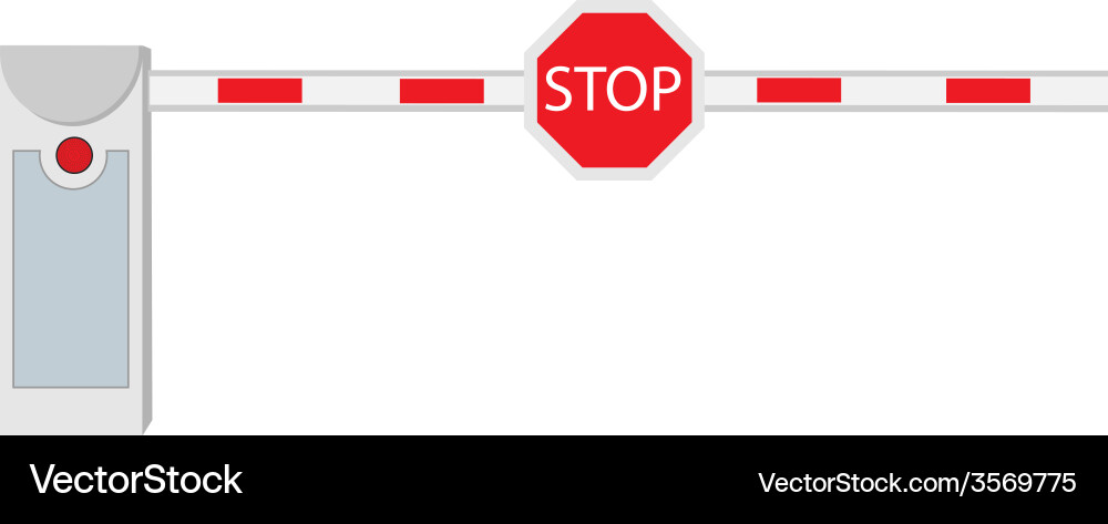 Closed barrier Royalty Free Vector Image - VectorStock