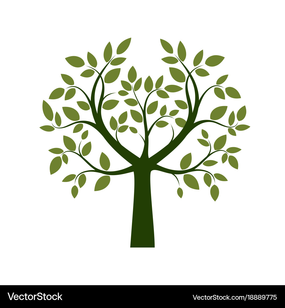 Green tree Royalty Free Vector Image - VectorStock