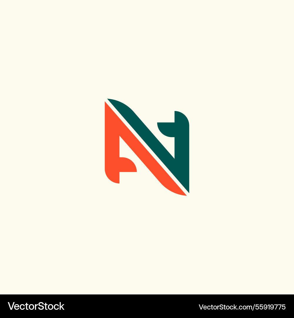 Na letter logo Royalty Free Vector Image - VectorStock