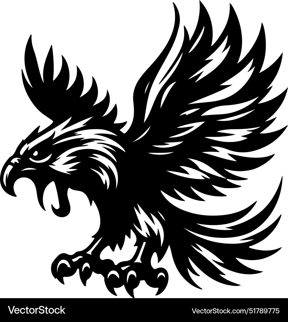 Philippine eagle isolated black design Royalty Free Vector