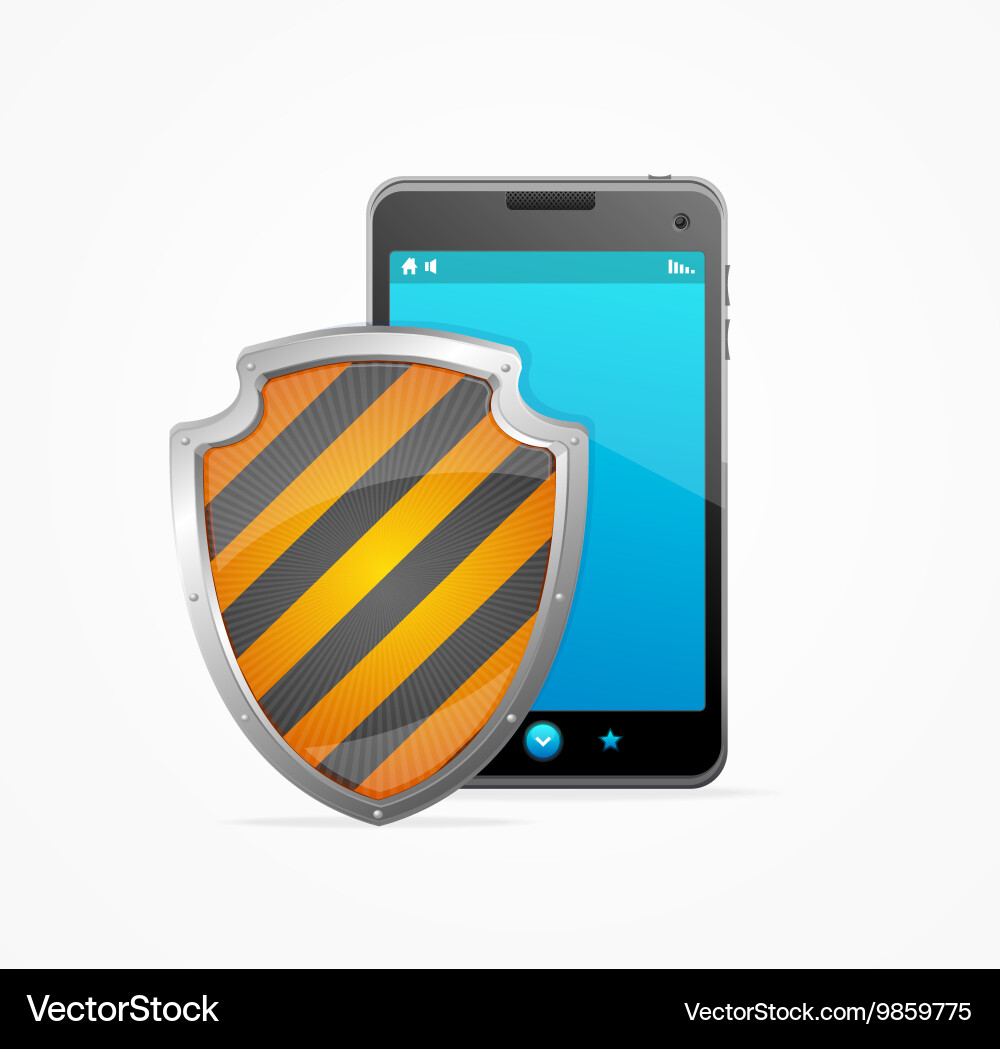 Phone safety concept Royalty Free Vector Image
