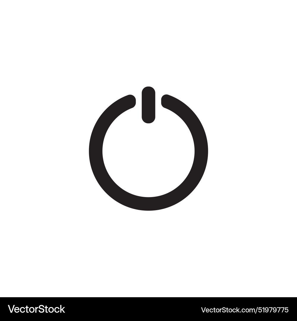 Power icon on the white background Royalty Free Vector Image
