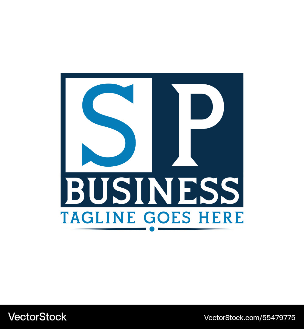 Sp logo letter business design Royalty Free Vector Image