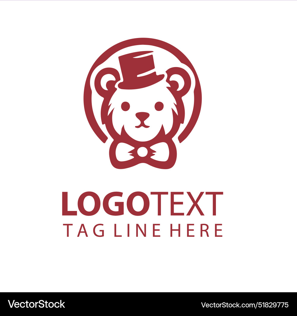 Teddy bear logo Royalty Free Vector Image - VectorStock