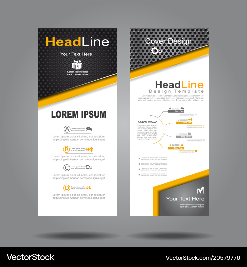 Design vertical template flyer banner Royalty Free Vector