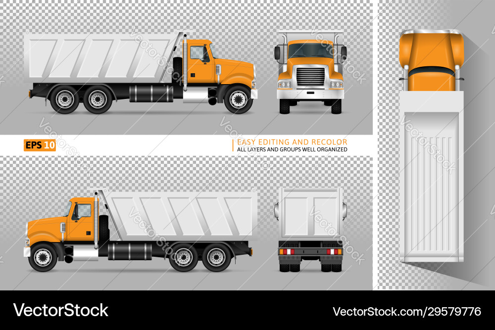 Dump truck Royalty Free Vector Image - VectorStock