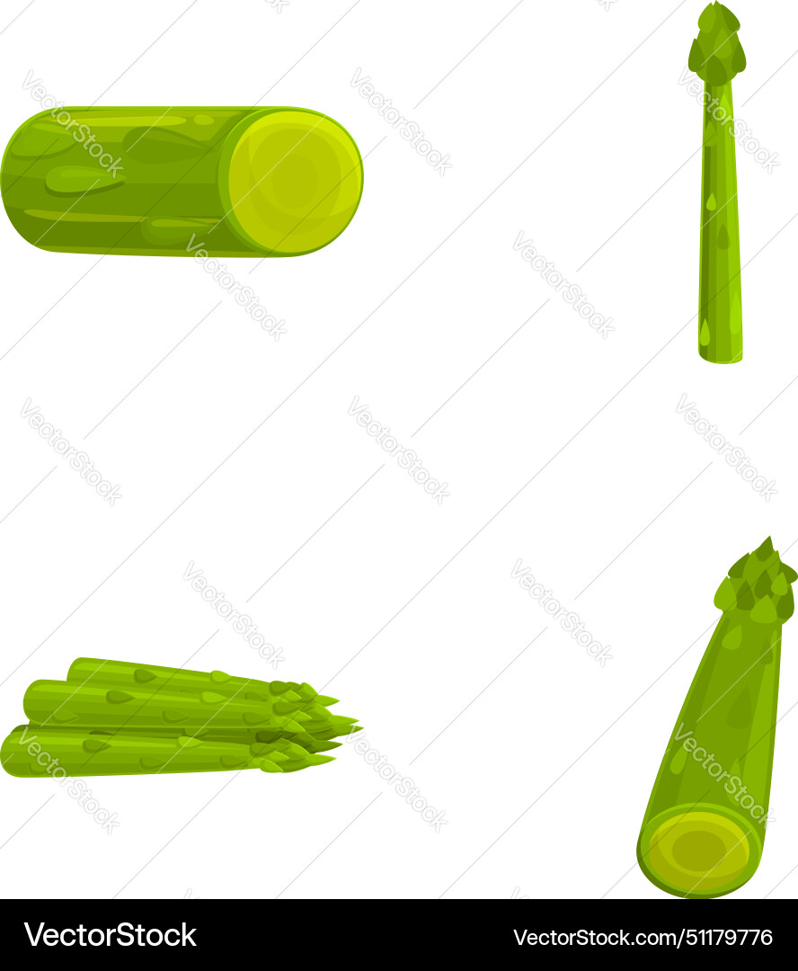 Fresh celery icons set cartoon juicy Royalty Free Vector Fresh celery icons set cartoon juicy Royalty Free Vector