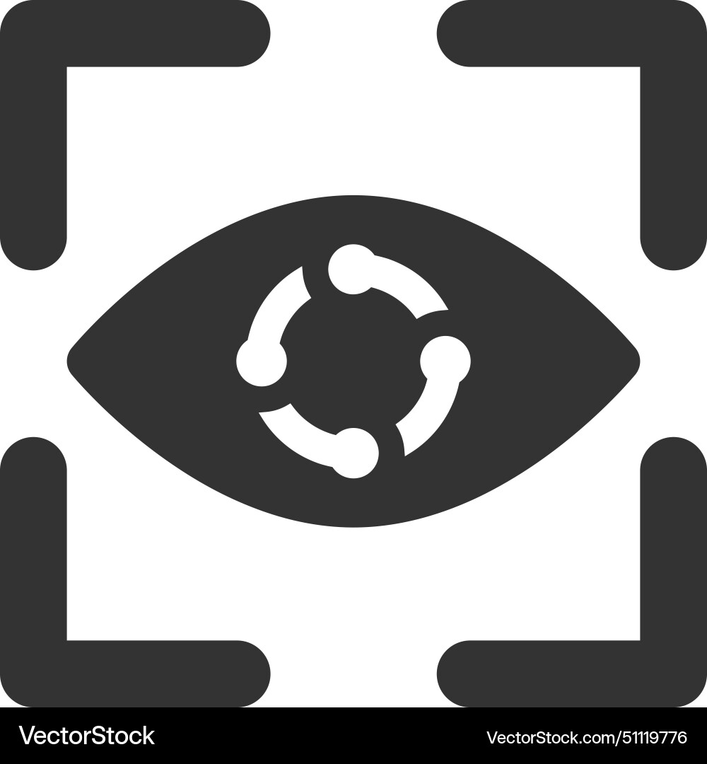 Iris authentication icon Royalty Free Vector Image