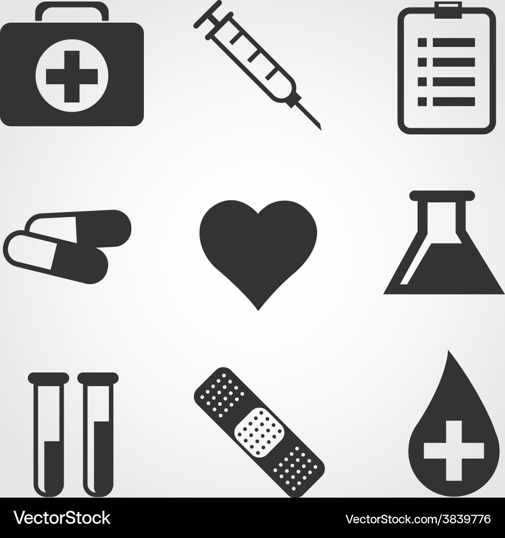 Medical icon flat design Royalty Free Vector Image