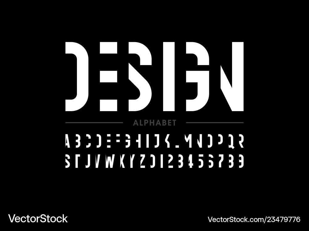 Modern font design Royalty Free Vector Image - VectorStock