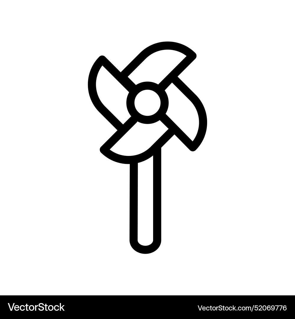 Paper windmill icon for crafting and diy projects Vector Image