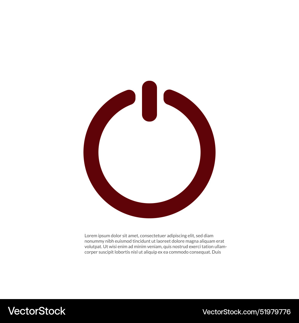 Power icon on the white background Royalty Free Vector Image