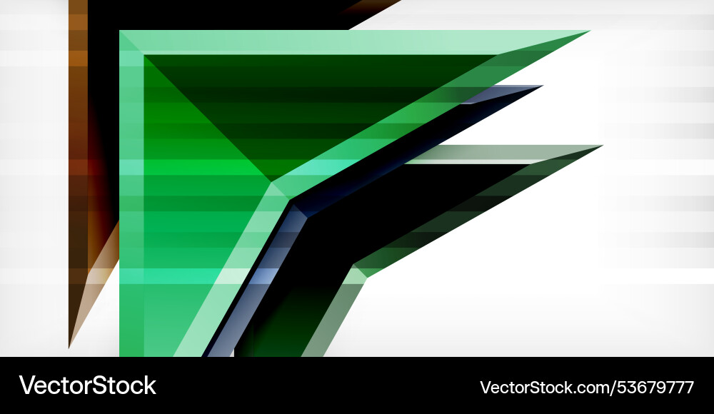 Abstract background color triangles and arrows Vector Image