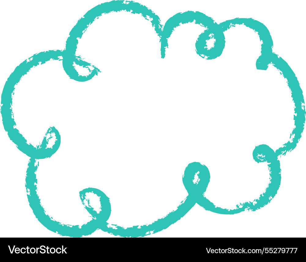 Childish scribble cloud Royalty Free Vector Image
