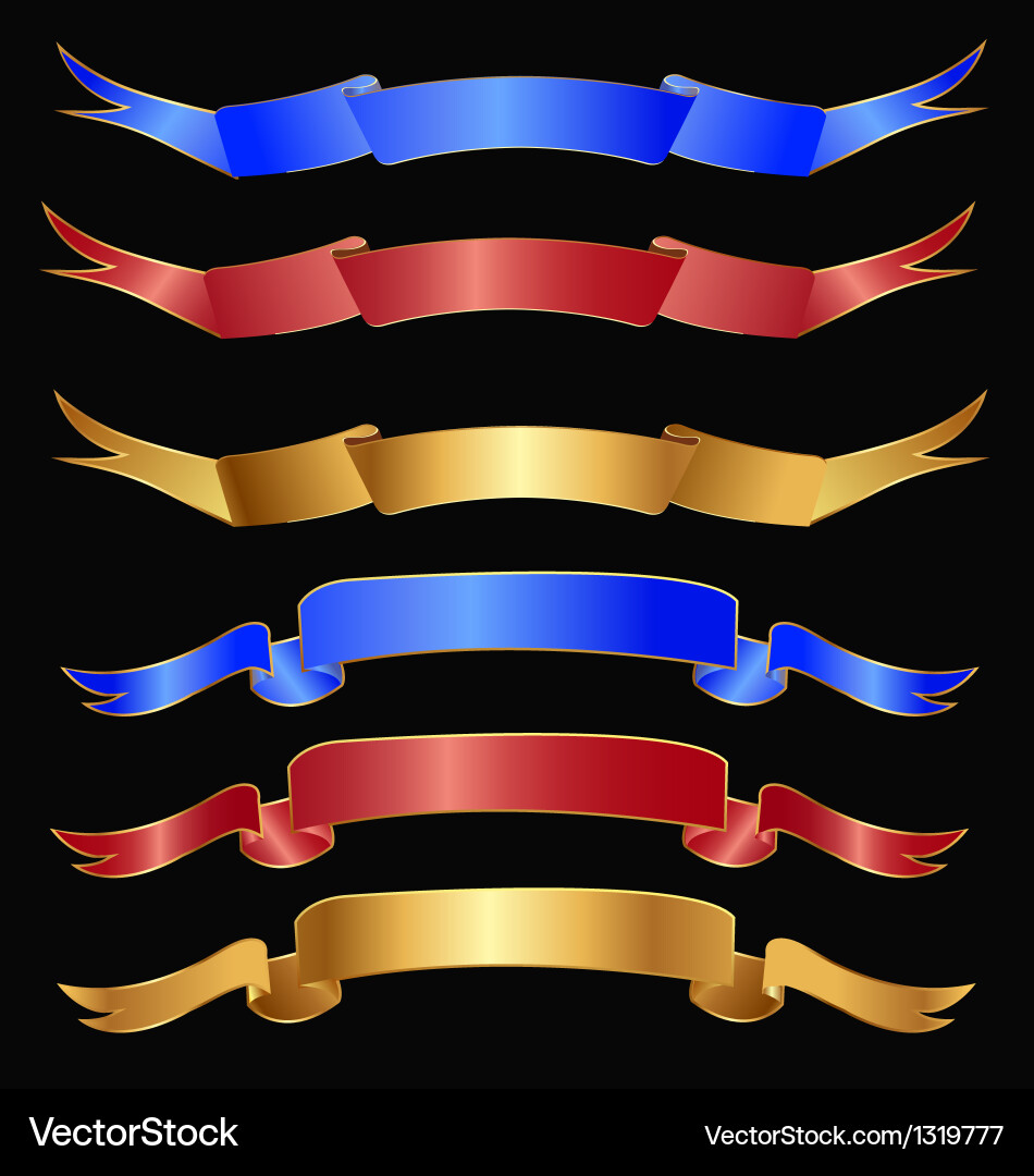 Color ribbons Royalty Free Vector Image - VectorStock