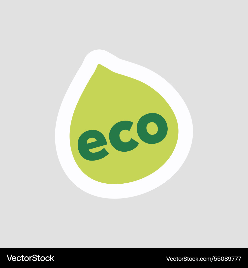 Eco friendly sticker in flat design ecological Vector Image