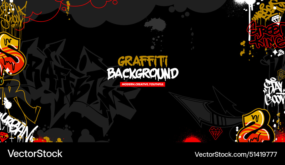 Graffiti background Royalty Free Vector Image - VectorStock