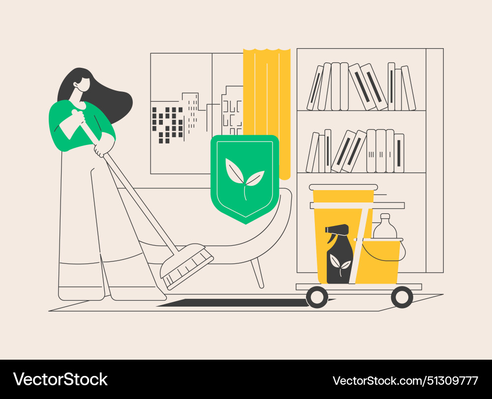 Green cleaning abstract concept Royalty Free Vector Image