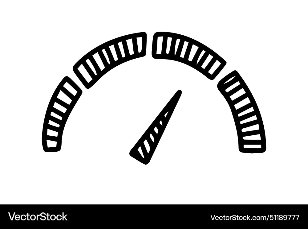 Hand drawn doodle speedometer tachometer icon Vector Image