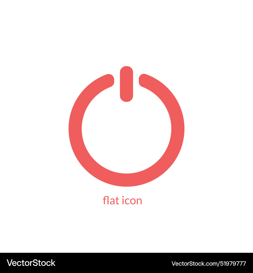 Power icon on the white background Royalty Free Vector Image