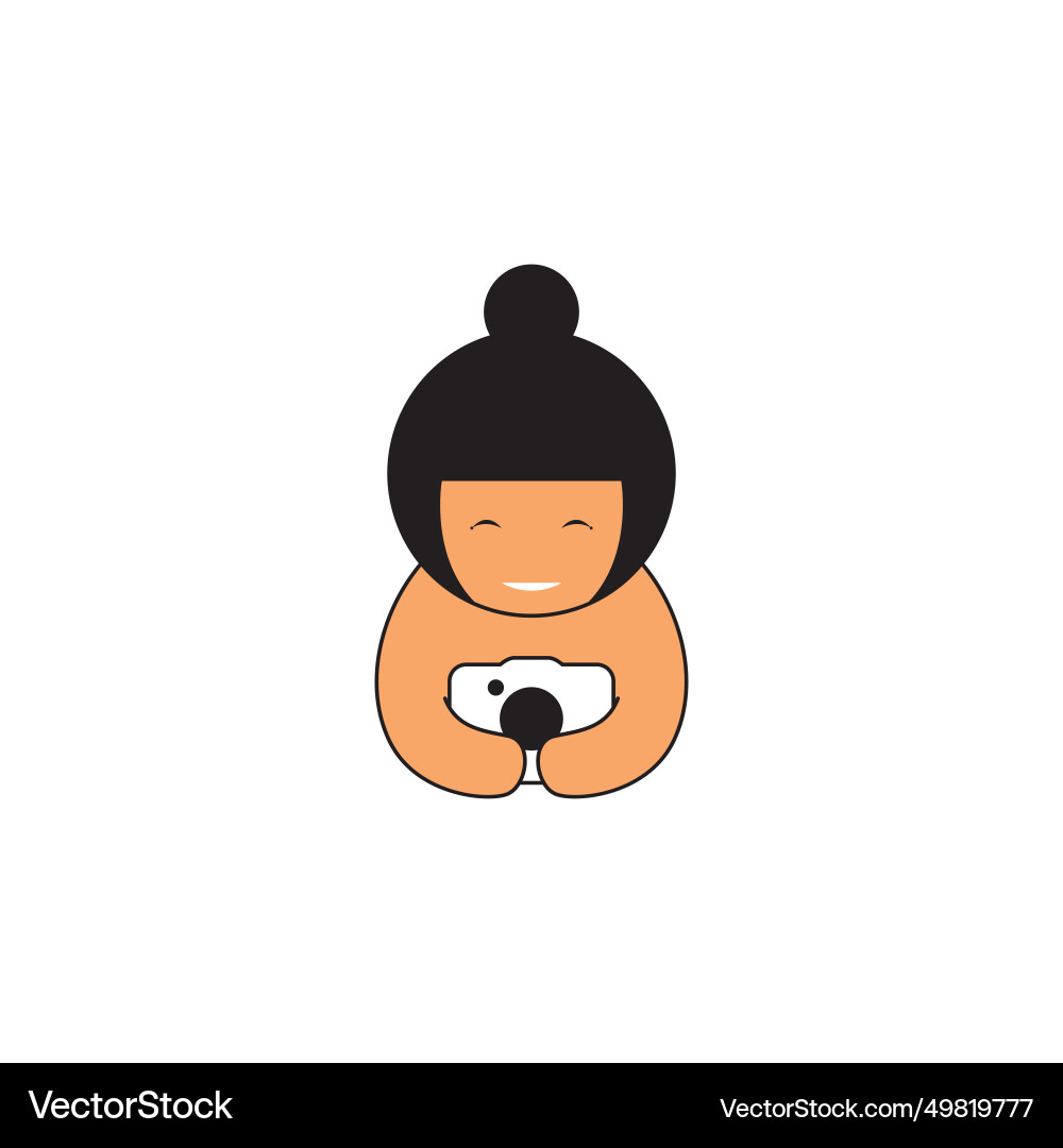 Sumo kids icon logo design Royalty Free Vector Image