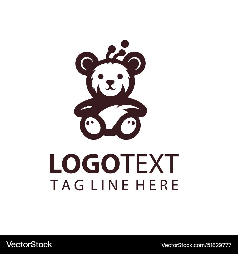 Teddy bear logo Royalty Free Vector Image - VectorStock