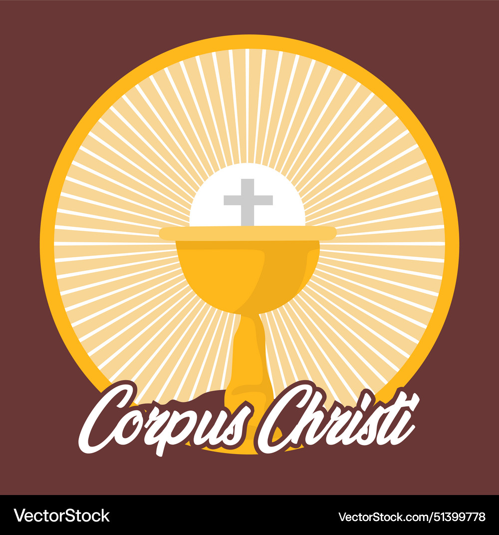 Corpus christi catholic religious holiday Vector Image