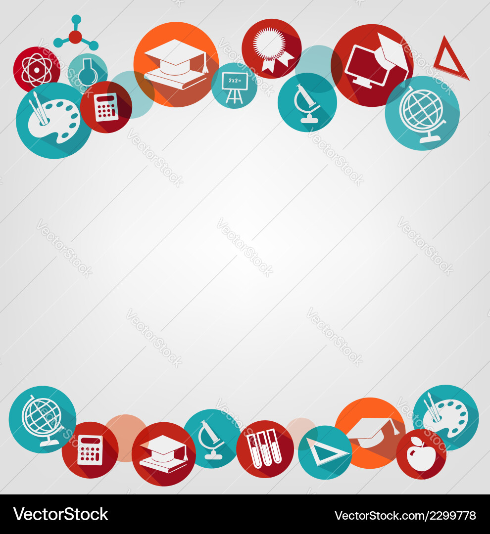 Education background with icons Royalty Free Vector Image