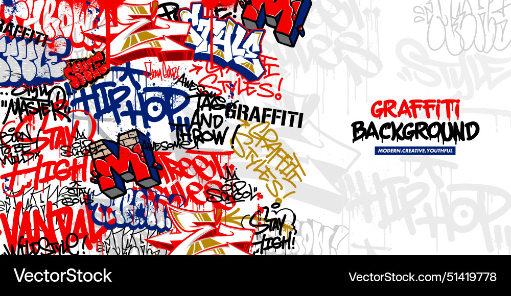 Graffiti background Royalty Free Vector Image - VectorStock