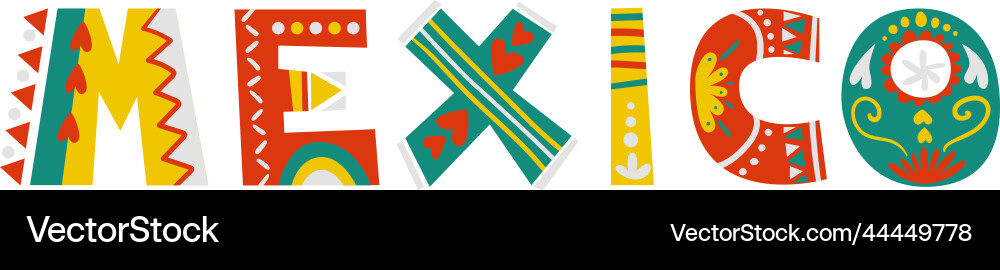 Mexico flat Royalty Free Vector Image - VectorStock