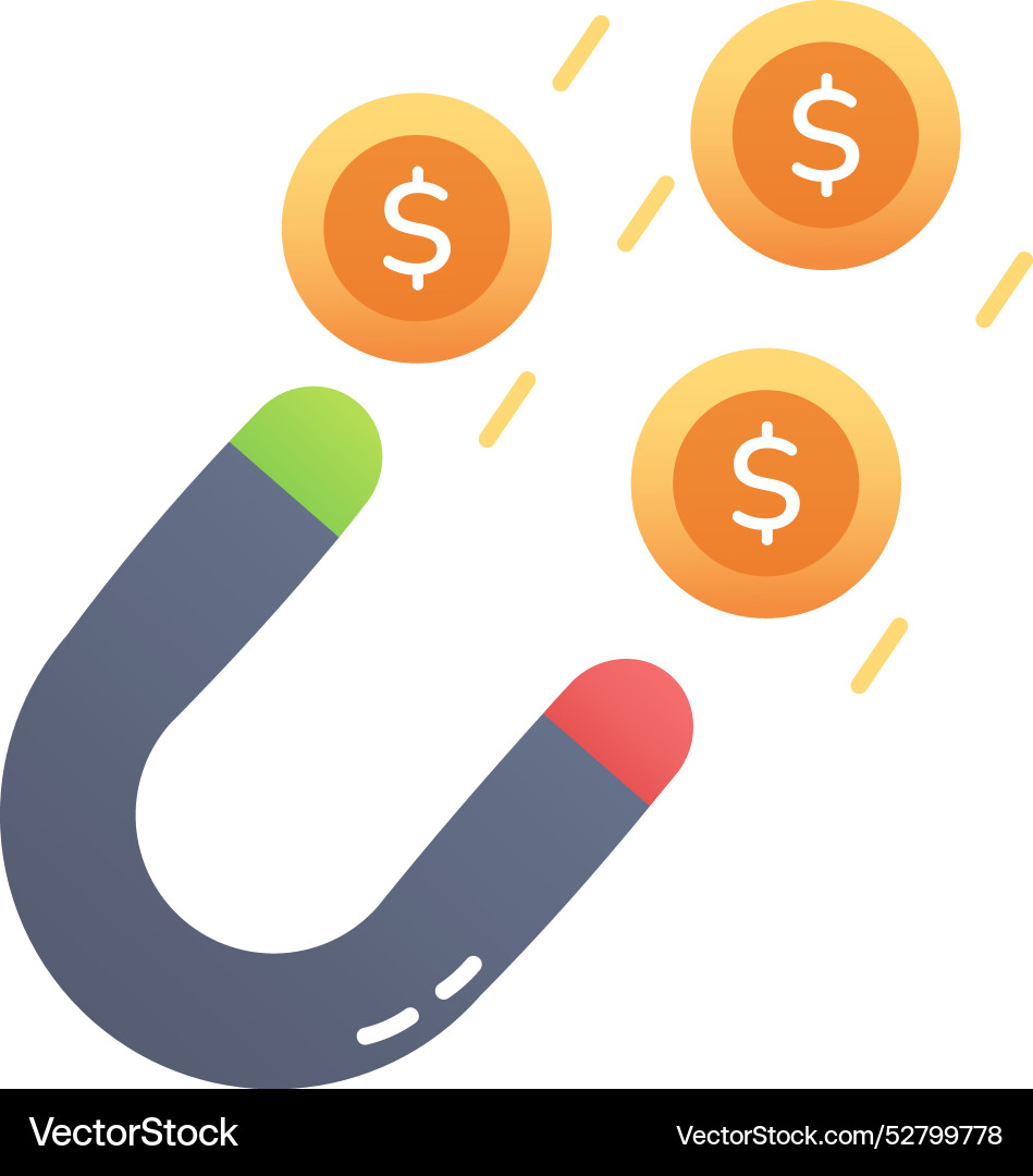 Money attraction Royalty Free Vector Image - VectorStock