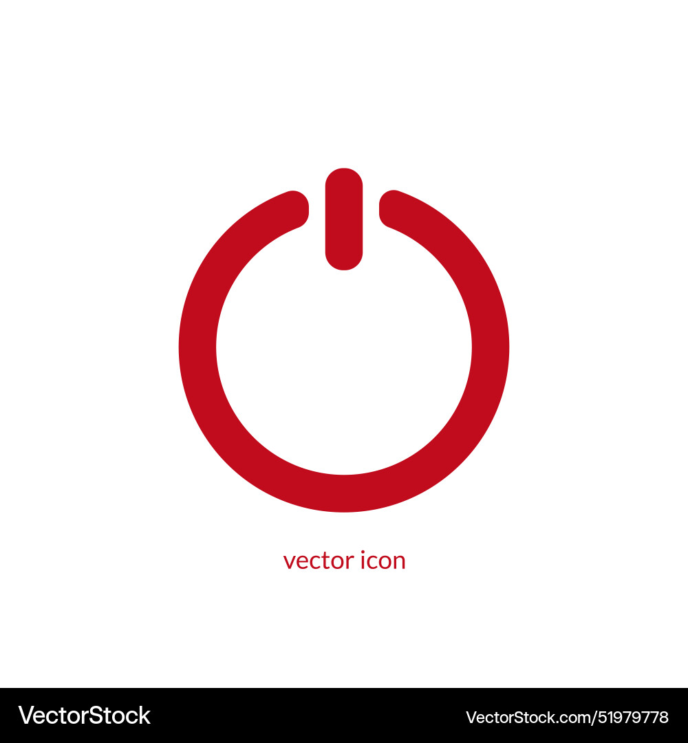 Power icon on the white background Royalty Free Vector Image