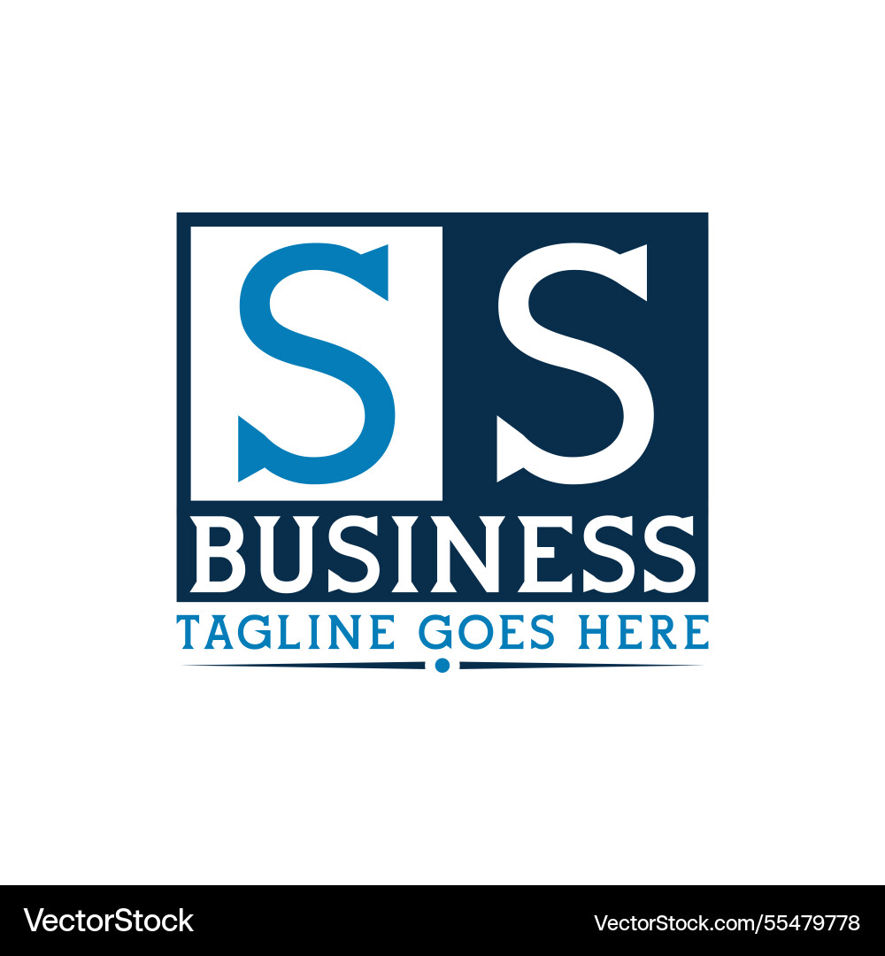 Ss logo letter business design Royalty Free Vector Image