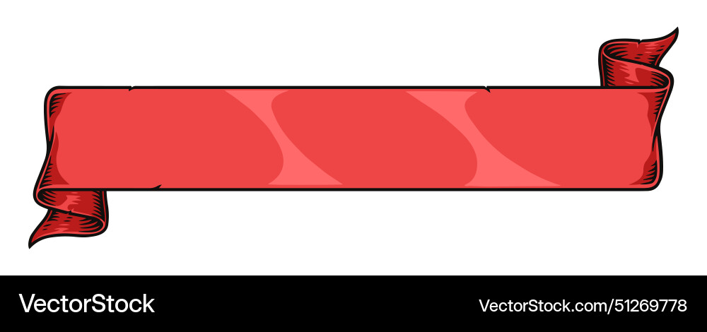 Victorian ribbon vintage label red Royalty Free Vector Image
