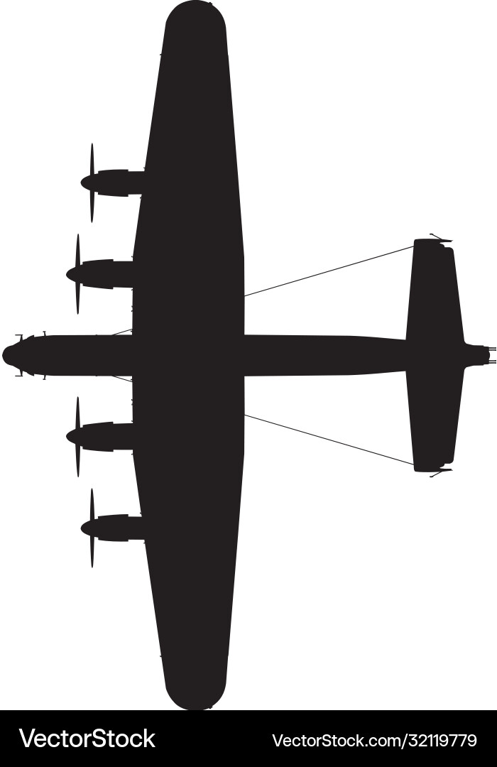 Avro lancaster iii top Royalty Free Vector Image