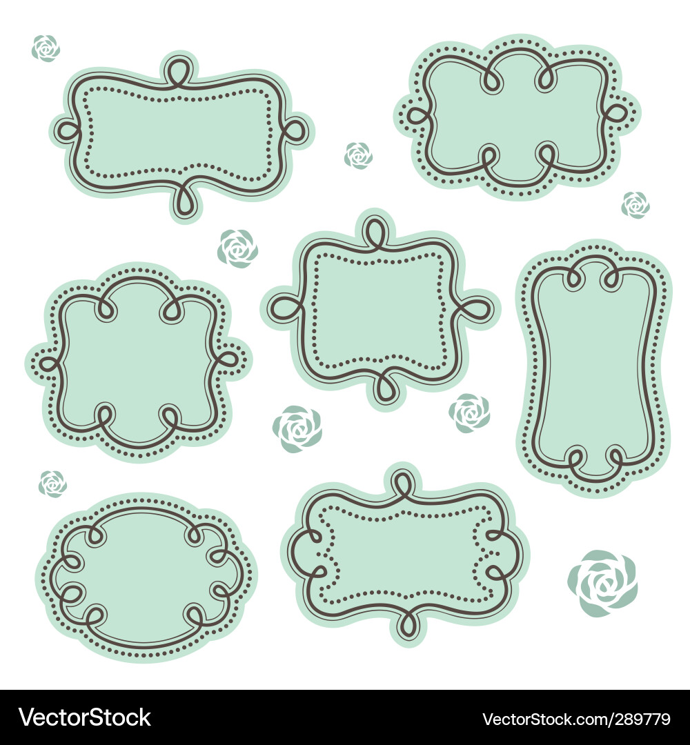 Cute vintage frames Royalty Free Vector Image - VectorStock