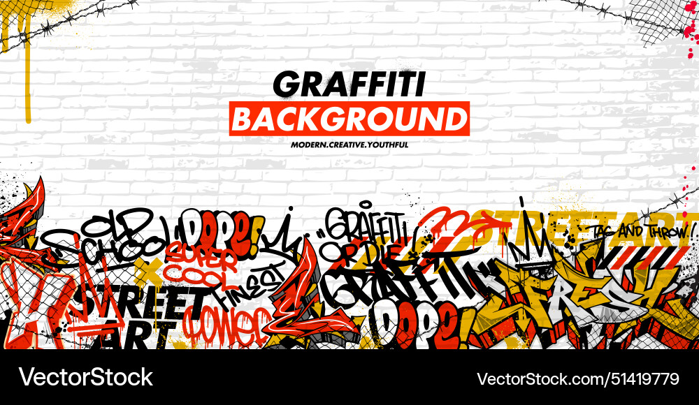 Graffiti background Royalty Free Vector Image - VectorStock