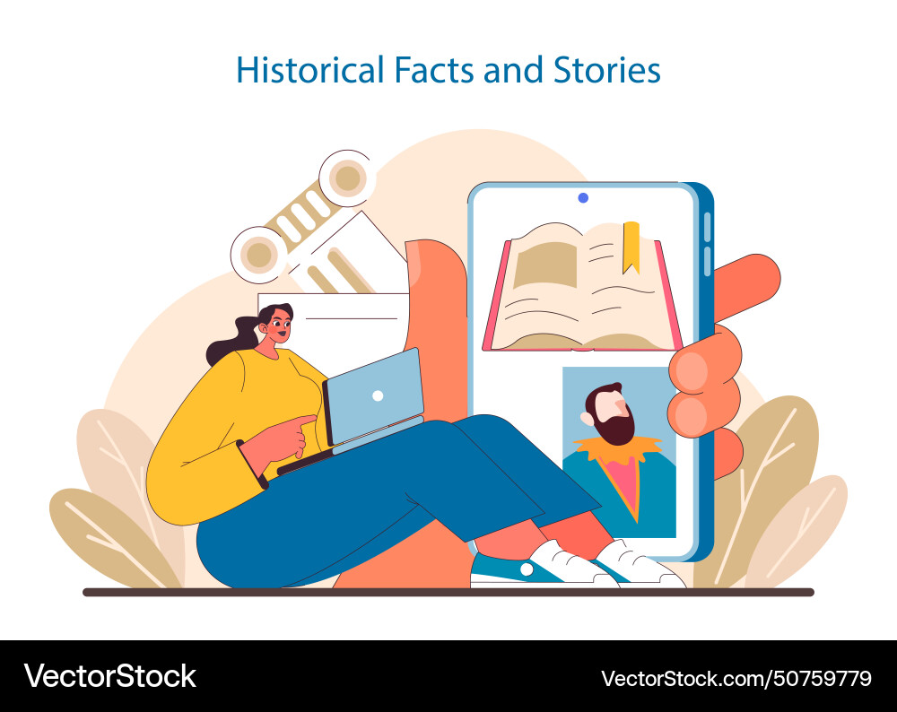 Historical discovery concept digital exploration Vector Image