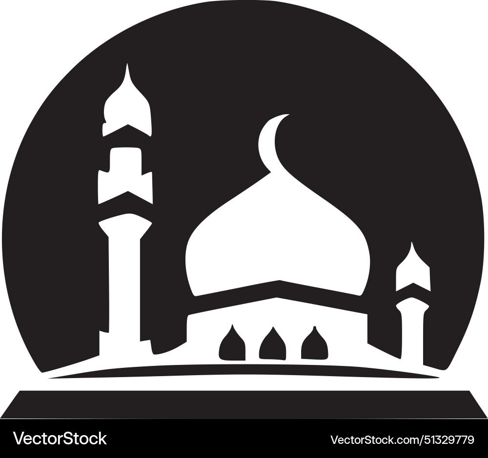 Islam - black and white Royalty Free Vector Image