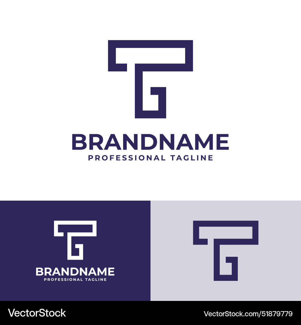 Letters tg monogram logo suitable for any Vector Image