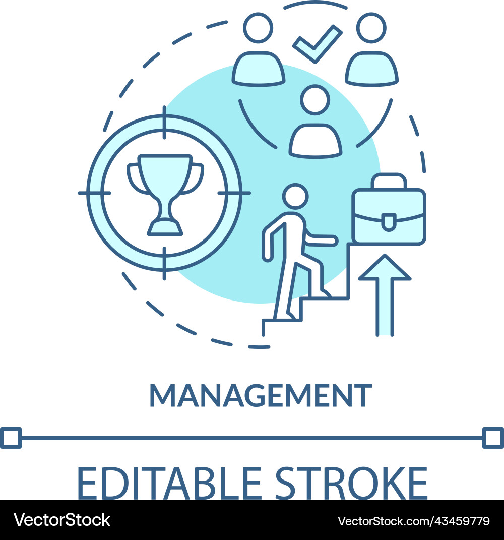 Management turquoise concept icon Royalty Free Vector Image Management turquoise concept icon Royalty Free Vector Image