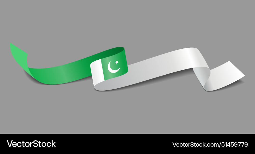 Pakistani flag wavy abstract background Royalty Free Vector