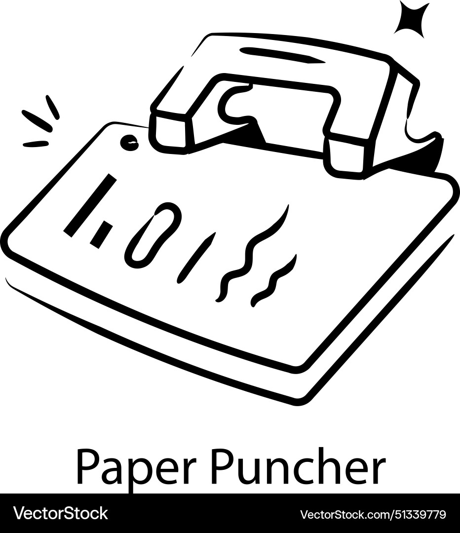 Paper puncher Royalty Free Vector Image - VectorStock
