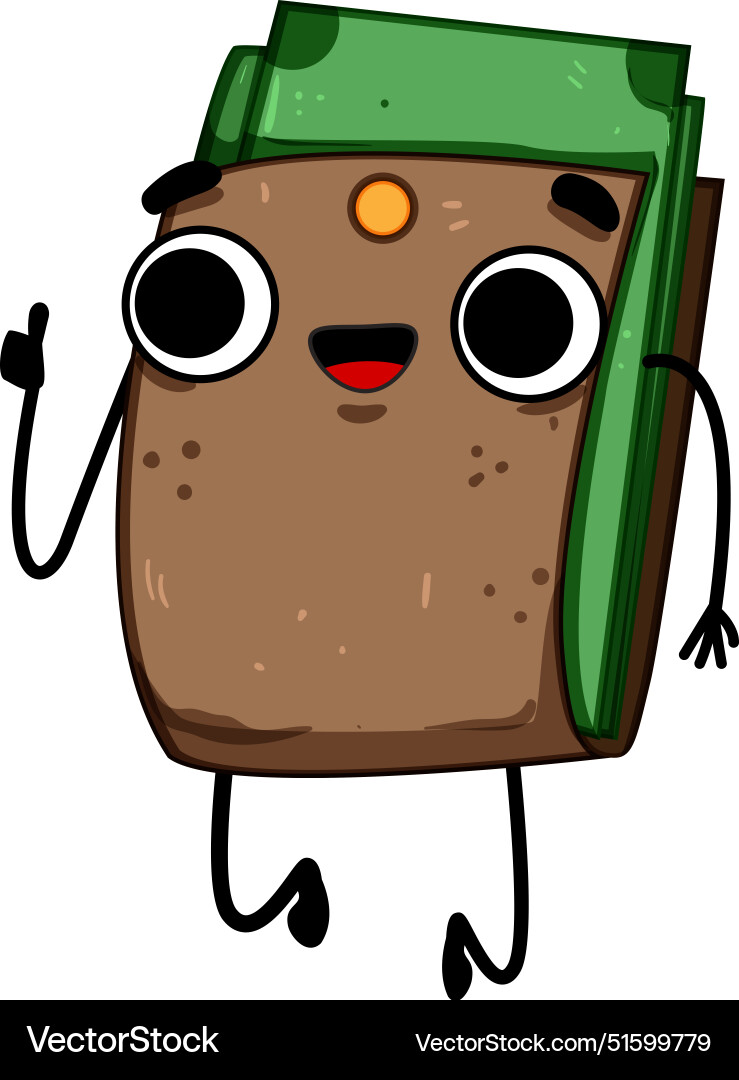 People purse character cartoon Royalty Free Vector Image