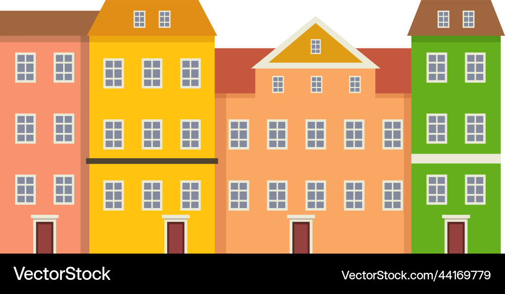 Portuguese houses Royalty Free Vector Image - VectorStock