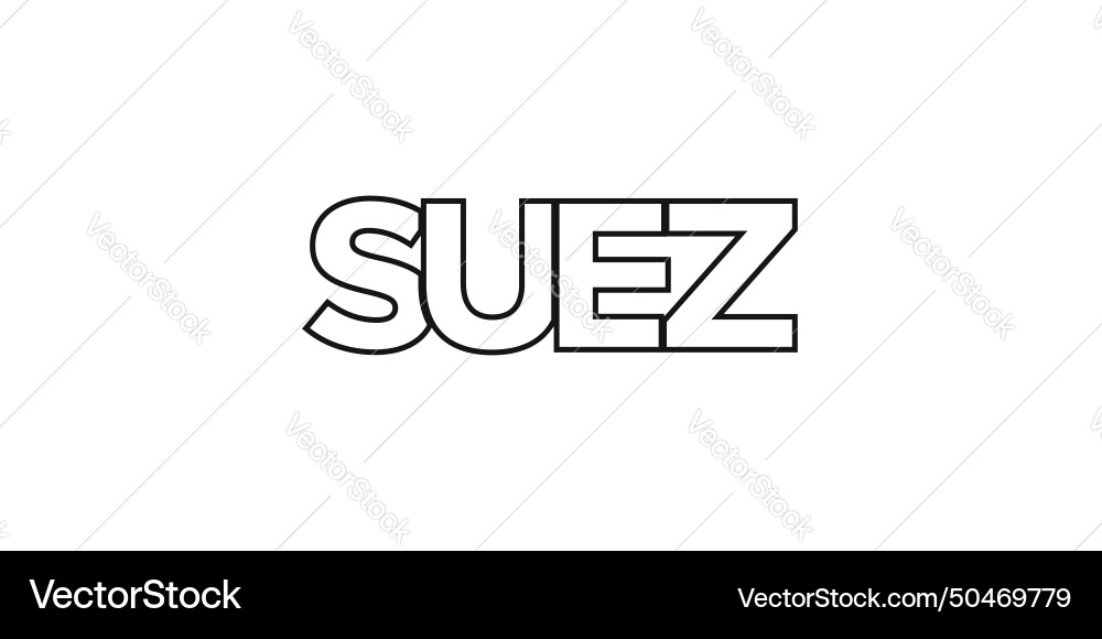 Suez in the egypt emblem design features Vector Image