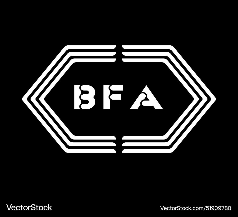 Bfa letter logo design simple and modern Vector Image