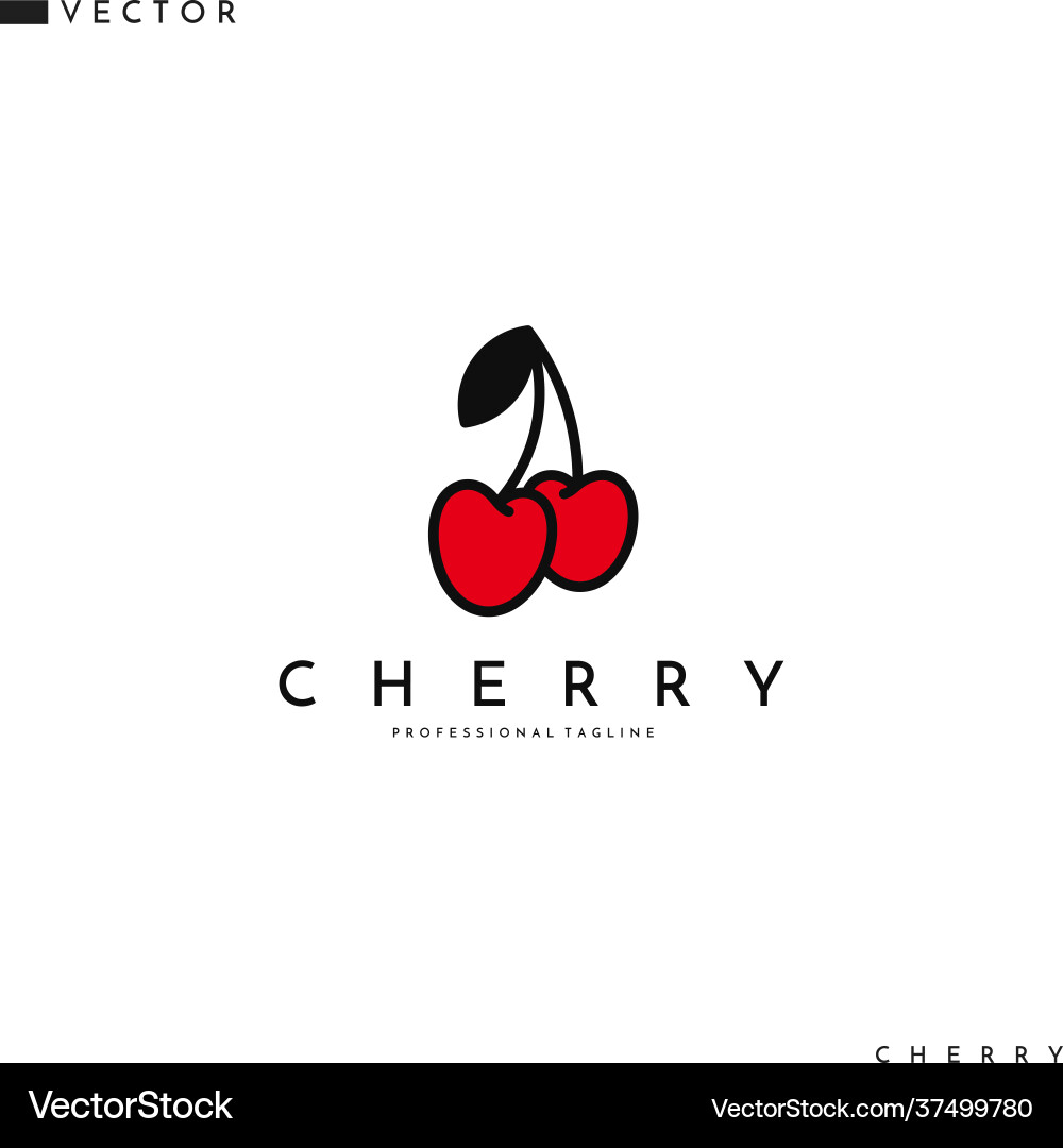 Cherry logo Royalty Free Vector Image - VectorStock